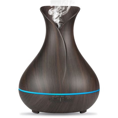 400ml Essential Oil Diffuser Wood Grain Exqline Large Capacity