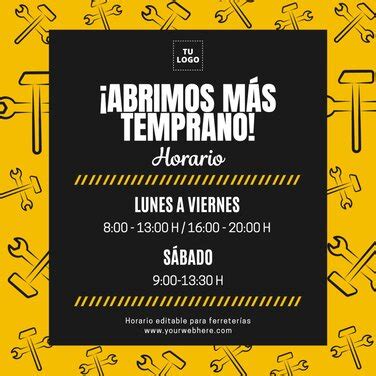 Diseña Carteles para Ferreterías con plantillas editables