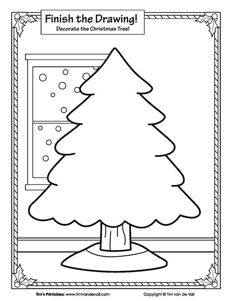 Christmas Tree Decoration Worksheet AlphabetWorksheetsFree