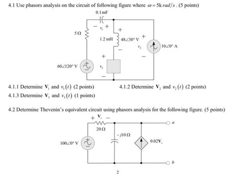 Solved Use Phasors Analysis On The Circuit Of Following Chegg