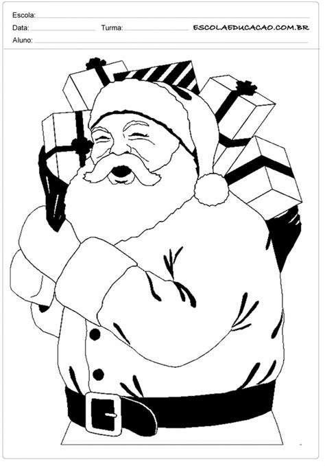 40 Desenhos De Papai Noel Para Colorir E Imprimir