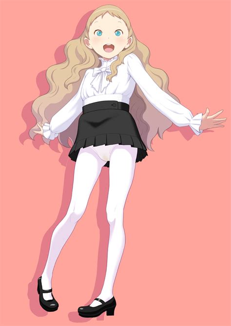 The Big Imageboard Tbib 1girl Black Skirt Blonde Hair Blush Cameltoe Female Long Hair Long
