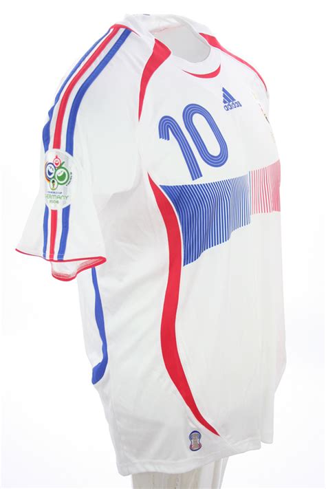 Adidas Frankreich Trikot 10 Zinedine Zidane WM 2006 Weiß Away Herren S