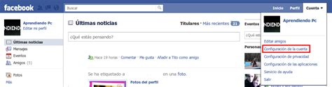 Cómo cambiar contraseña en Facebook AprendiendoPC