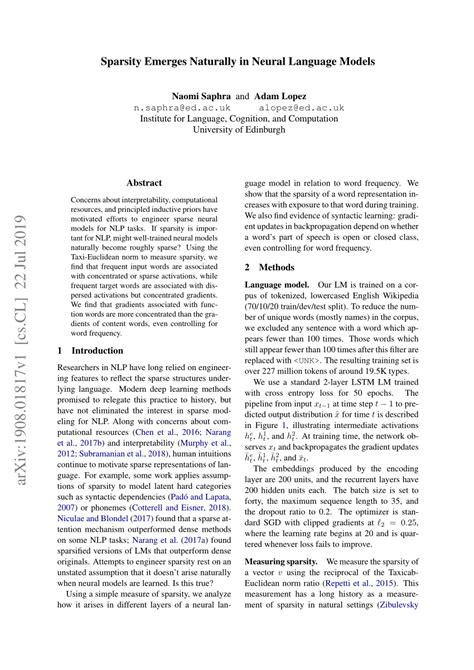 [pdf] sparsity emerges naturally in neural language models