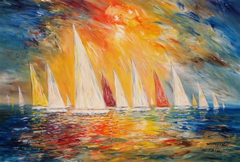 Sunny Sailing Regatta M 2 Abstrakte Landschaften Abstracted Sea And