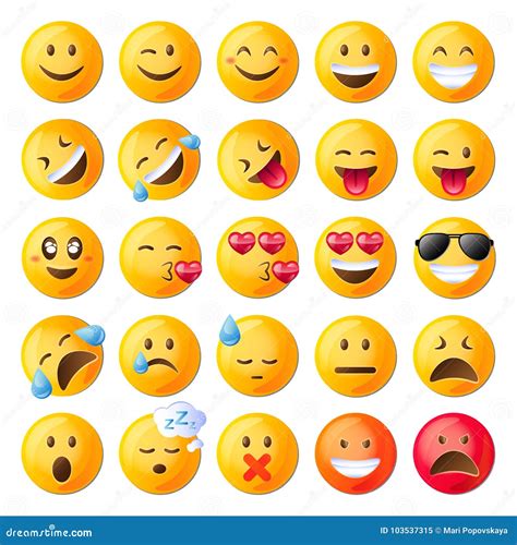 Smiley Emoticon Pictogrammen Vector Illustratie Illustration Of