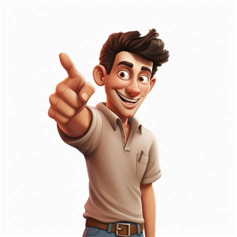 Premium Ai Image Index Pointing At The Viewer D Cartoon Illustraton