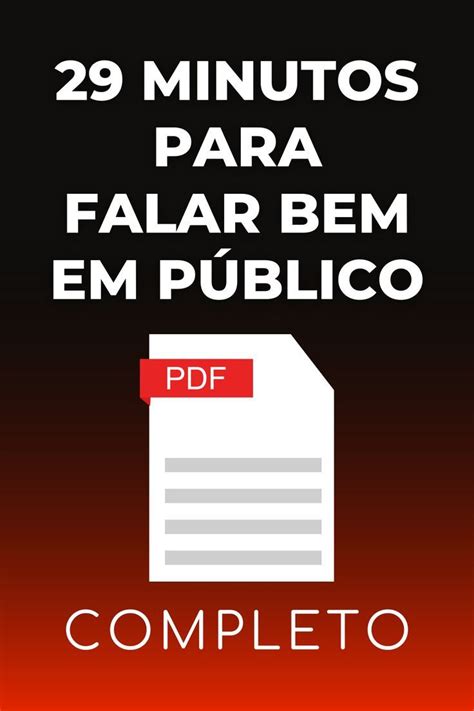 Gr Tis Livro Minutos Para Falar Bem Em P Blico Pdf Livro Do Bem
