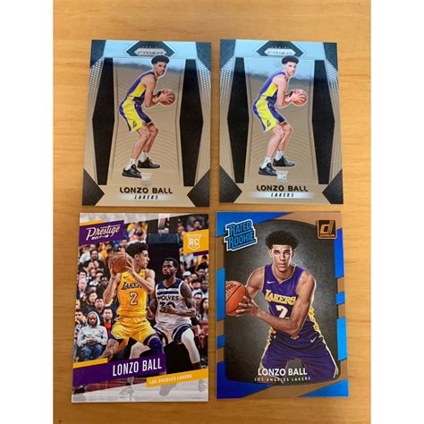 四張 LONZO BALL PRIZM RC 新人 湖人 銀亮 NBA 球員卡 DONRUSS 蝦皮購物