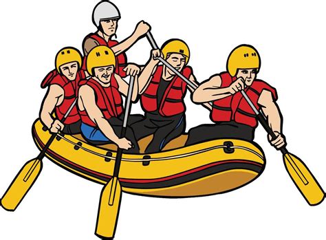 White Water Rafting Adventure Traveling 21459446 Vector Art At Vecteezy