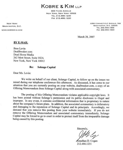 Lawyer Letter Free Printable Documents