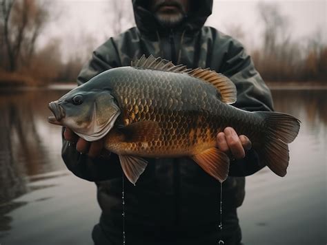 Premium Ai Image A Man Holding A Large Fish In His Hands