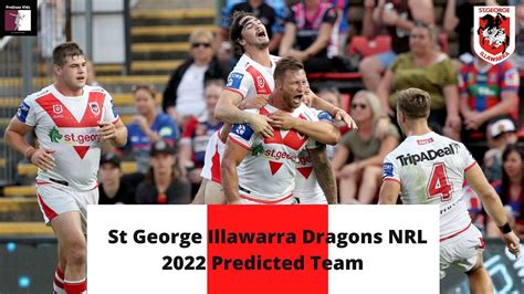 St George Illawarra Dragons NRL 2022 Predicted Team YouTube