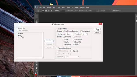 create a multi page pdf document with photoshop youtube