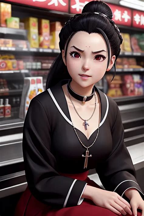 Dopamine Girl A Photo Shot Of Nezuko Kamado Wearing Priest Clothes