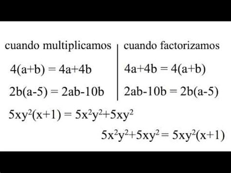 Factorizacion Por Factor Comun Youtube