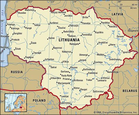 Map Of Lithuania And Geographical Facts Where Lithuania Is On The