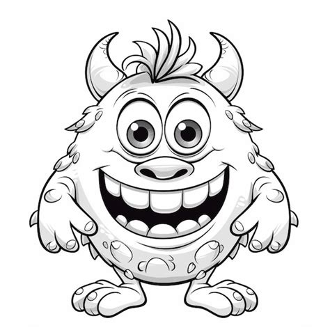 Un Monstruo De Dibujos Animados Con Grandes Ojos Y Una Gran Sonrisa