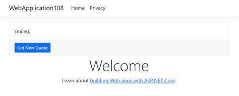 Example ASP NET Core Razor Page In C That Calls A Quotes REST API With