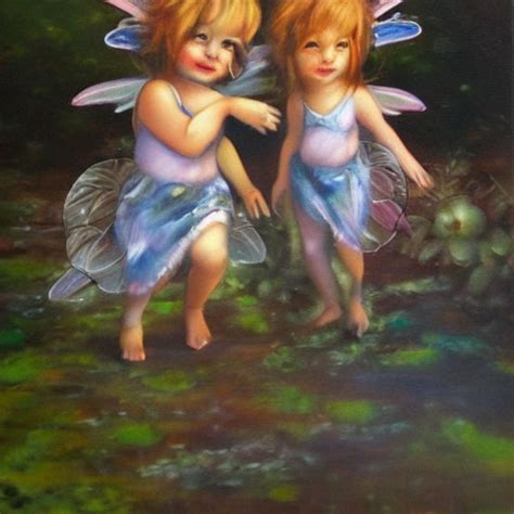 2 Fairies Oil Painting Arthub Ai