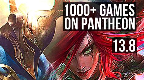 PANTHEON Vs KATARINA MID 6 Solo Kills 1000 Games 1 3M Mastery