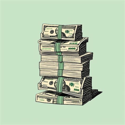 Dollar Bill Stack Of Money Premium AI Generated Image