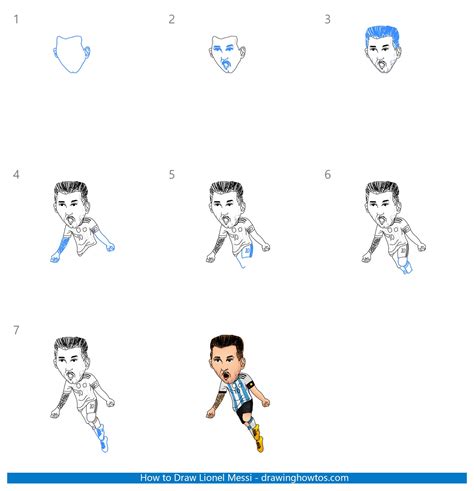 How To Draw Lionel Messi Step By Step Easy Drawing Guides Drawing