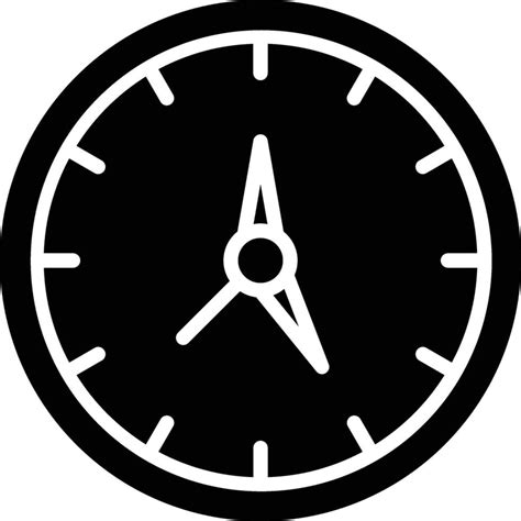 Clock Glyph Icon Design 46480024 Vector Art At Vecteezy