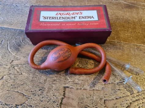 Vintage Ingram S Sterilendum Enema Kit In Original Box Made In England