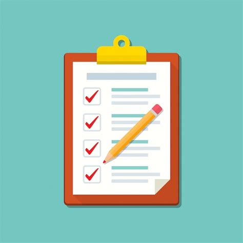 Premium Vector Clipboard With Checklist And Pencil Icon