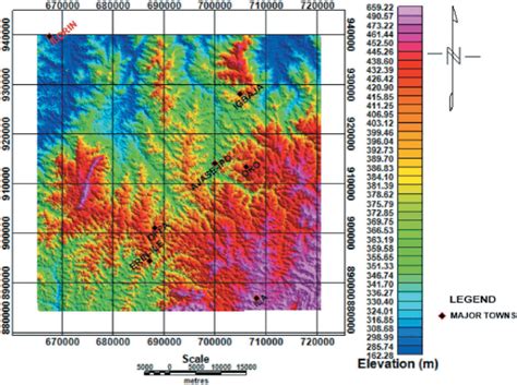 The Digital Terrain Elevation Data Obtained From Srtm Usgs