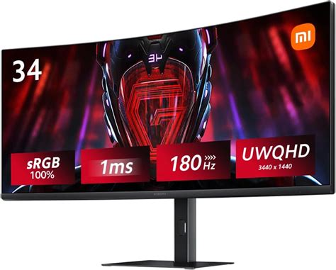 Amazon Xiaomi Vertical HDMI Computer Monitor 34 Inch 180Hz 1ms