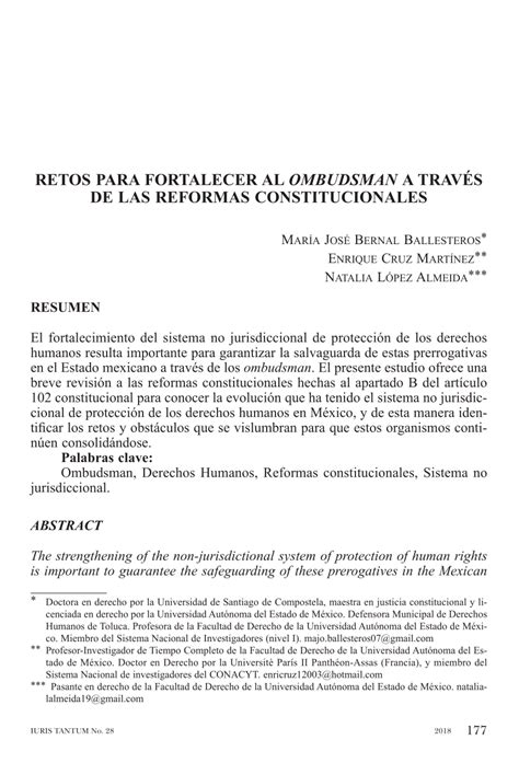 PDF Retos para fortalecer al Ombudsman a través de las reformas