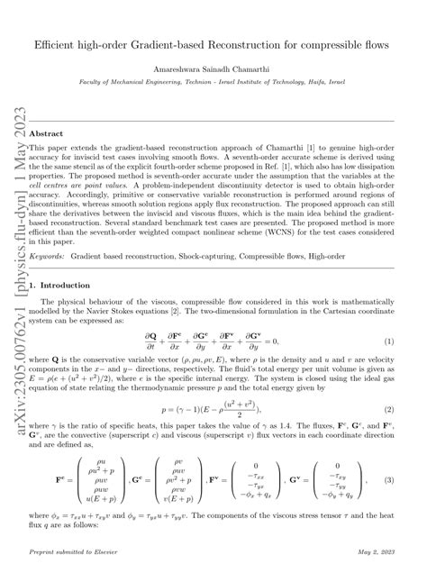 pdf efficient high order gradient based reconstruction for compressible flows
