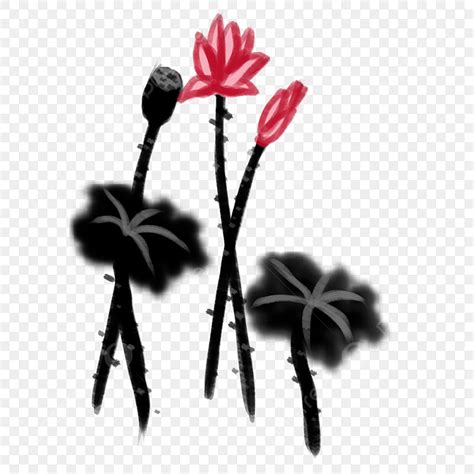 Color Gu Yu Qingming Cartoon PNG Pintado A Mano Lotus Hoja De Loto
