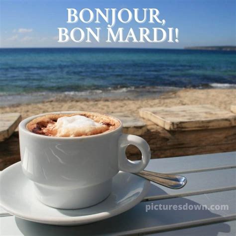 Bon mardi café image plage