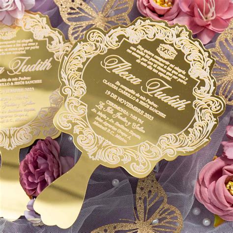 Invitacion En Acrilico De Espejo MACRE MACRE 0 00 Mayoreo De