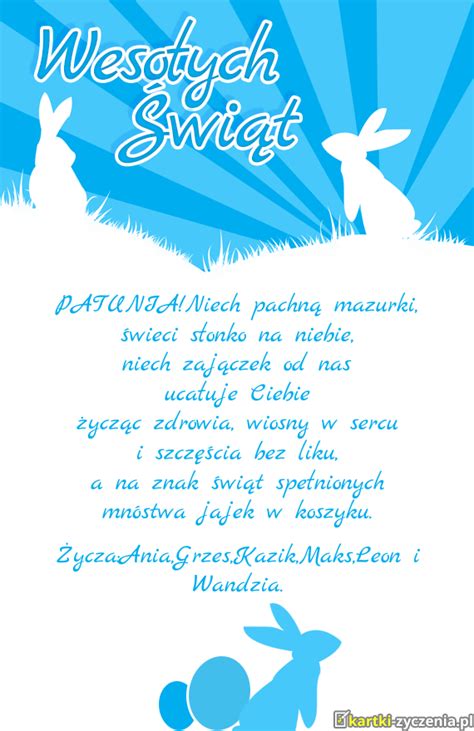 Dung I Karol Niech Wam Jajeczko Dobrze Smakuje Gotowa Kartka Wielkanocna