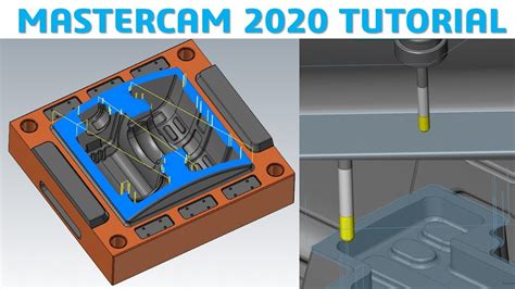 MasterCAM 2020 Tutorial 74 Creater PowerSurface Mill 3D Raster