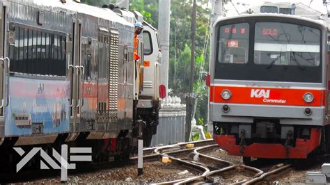 Momen Papasan Langsiran KA Taksaka KRL JogLo Di JPL 3A 3B Geser