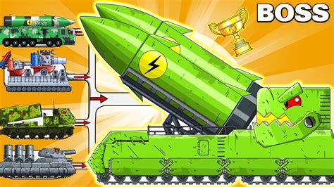 MEGA BOSS BREAKTHROUGH ROCKET Vs MEGA TANK Cartoons About Tank Nina