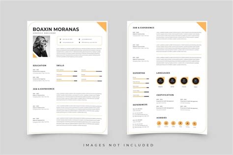 Premium Vector Resume Designs Template