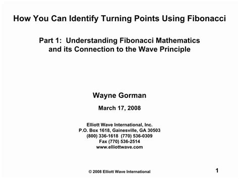 pdf how you can identify turning points using fibonacci 2008 elliott wave international 2