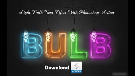 Photoshop Tutorial Create Bulb Light Text Effect Roycomputer YouTube