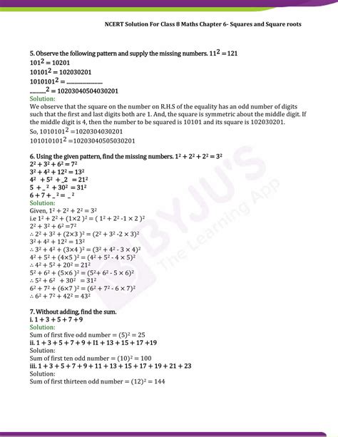 Ncert Solutions For Class Maths Exercise Chapter Square Square