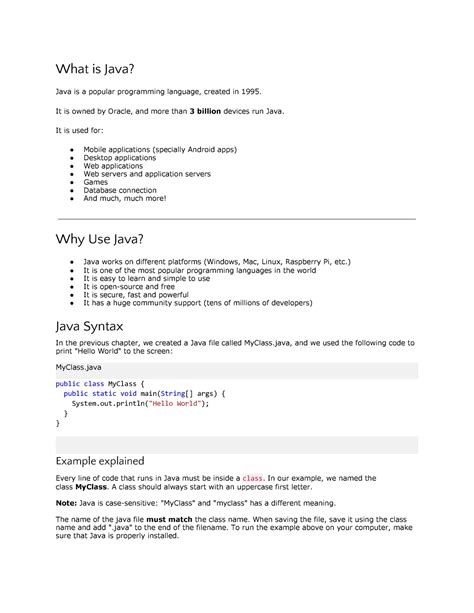 java basics lecture notes 3 what is java java is a popular programming language created in