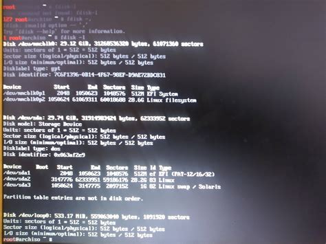 How Do I Create Arch Linux Partitions If Fdisk Says They Re Busy