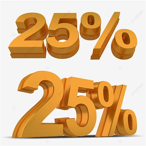 25 Percent 3d Images Hd 25 Percent Gold Number Twenty Five 3d