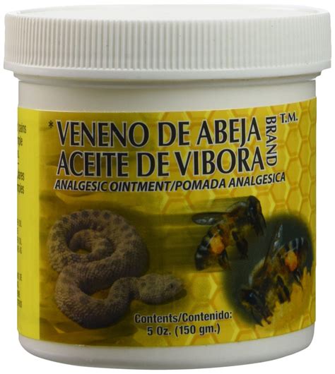 Amazon Pomada De Aceite De Vibora Con Veneno De Abeja 3 5 Oz